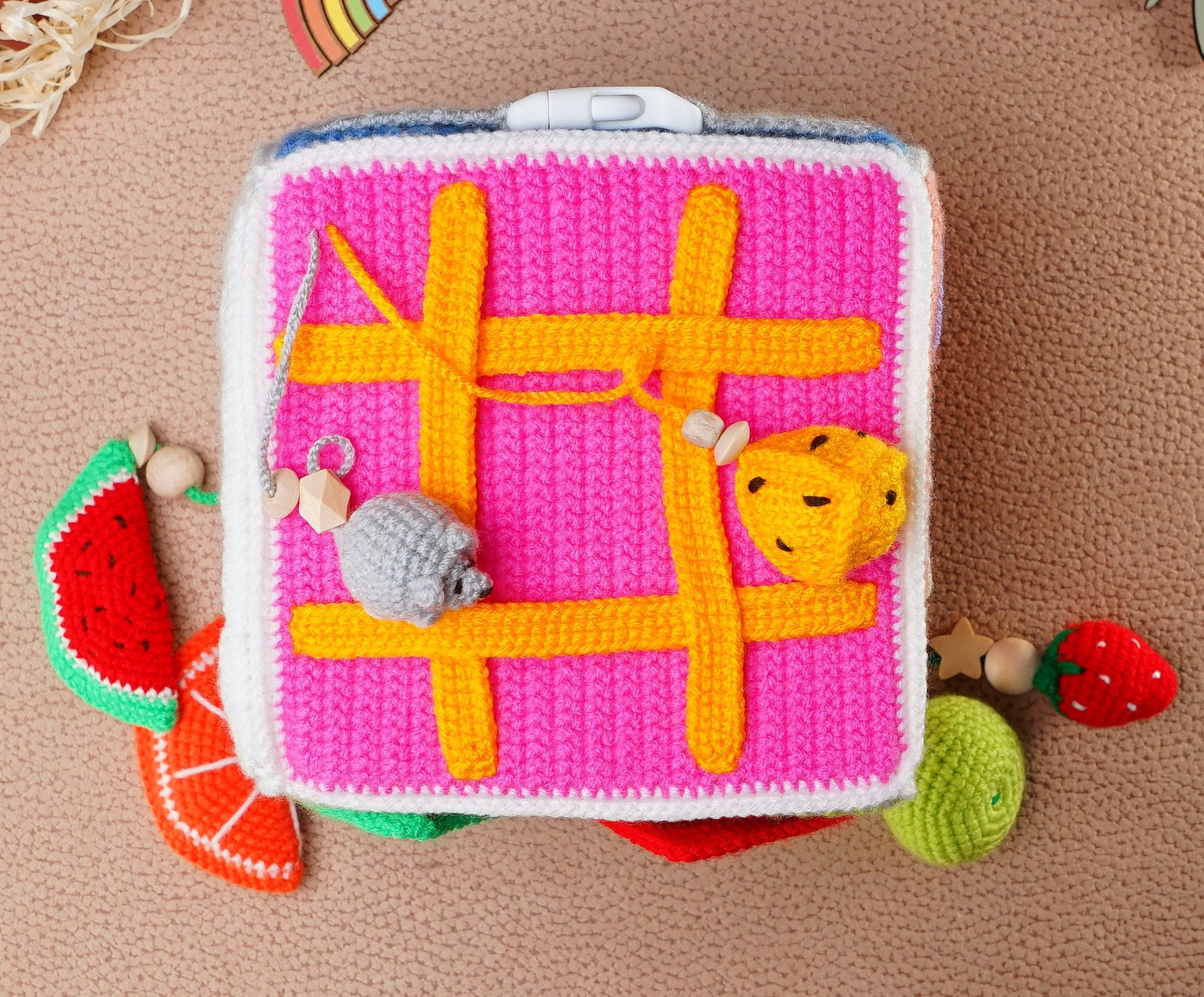 Busy Cube Cube Activity Cube Activity Cube Crochetquiet Cube Sensory ...