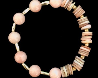 Pink Shell Bracelet - Etsy
