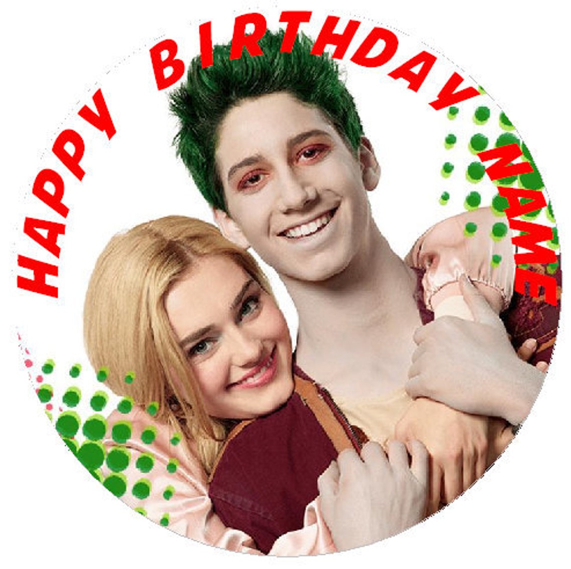 Disney Zombies Edible Birthday Party Cake Topper 8 Round | Etsy