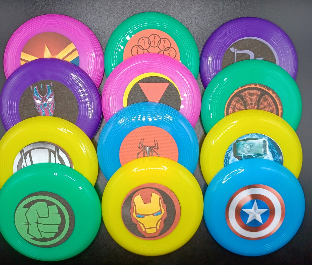 Avengers Mini Frisbees Birthday Party Favors Pack of 12 Hulk Captain ...