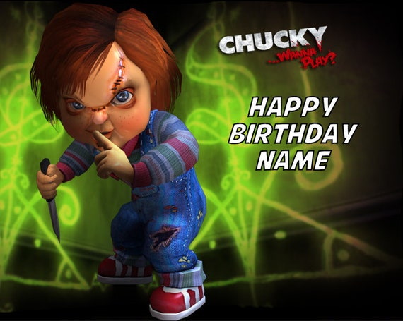 Chucky Horror Movie Edible Image Cake Topper 1/4 Sheet | Etsy