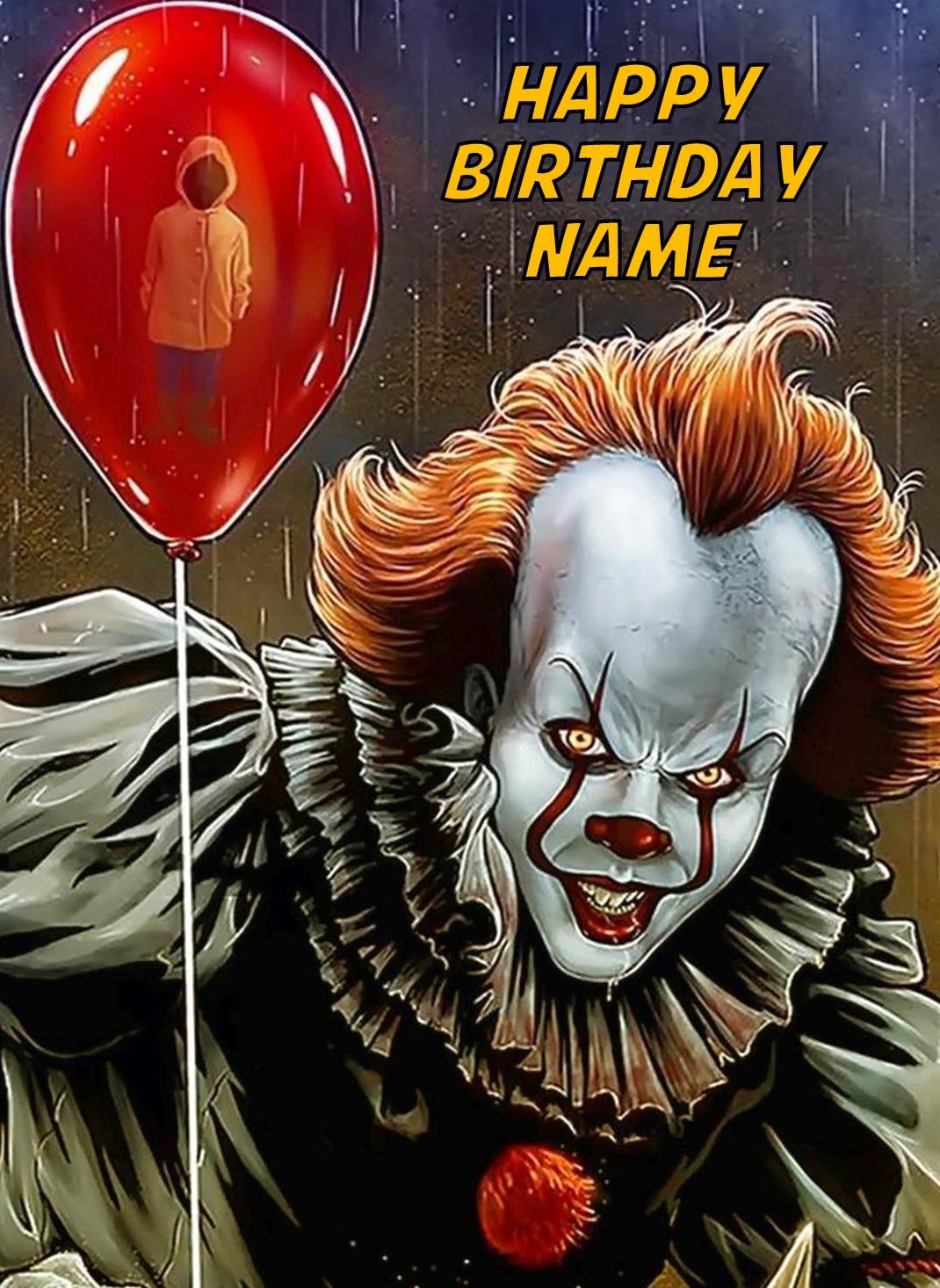 Pennywise payaso edible imagen torta topper 1/4 hoja - Etsy España