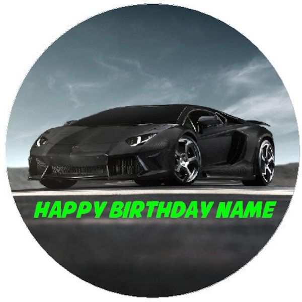 Lamborghini Birthday Cake Topper - Etsy
