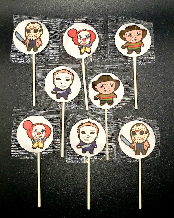 Horror Movie Icon Suckers Lollipops Birthday Party Favors Pack | Etsy