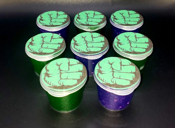 Incredible Hulk Slime Birthday Party Favors Pack of 8 or 12 | Etsy