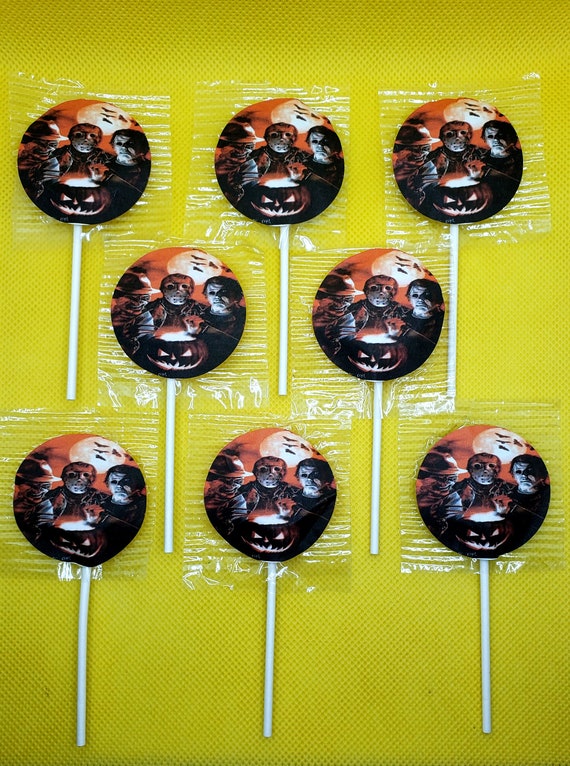 Halloween Horror Movie Suckers Lollipops Birthday Party Favors | Etsy
