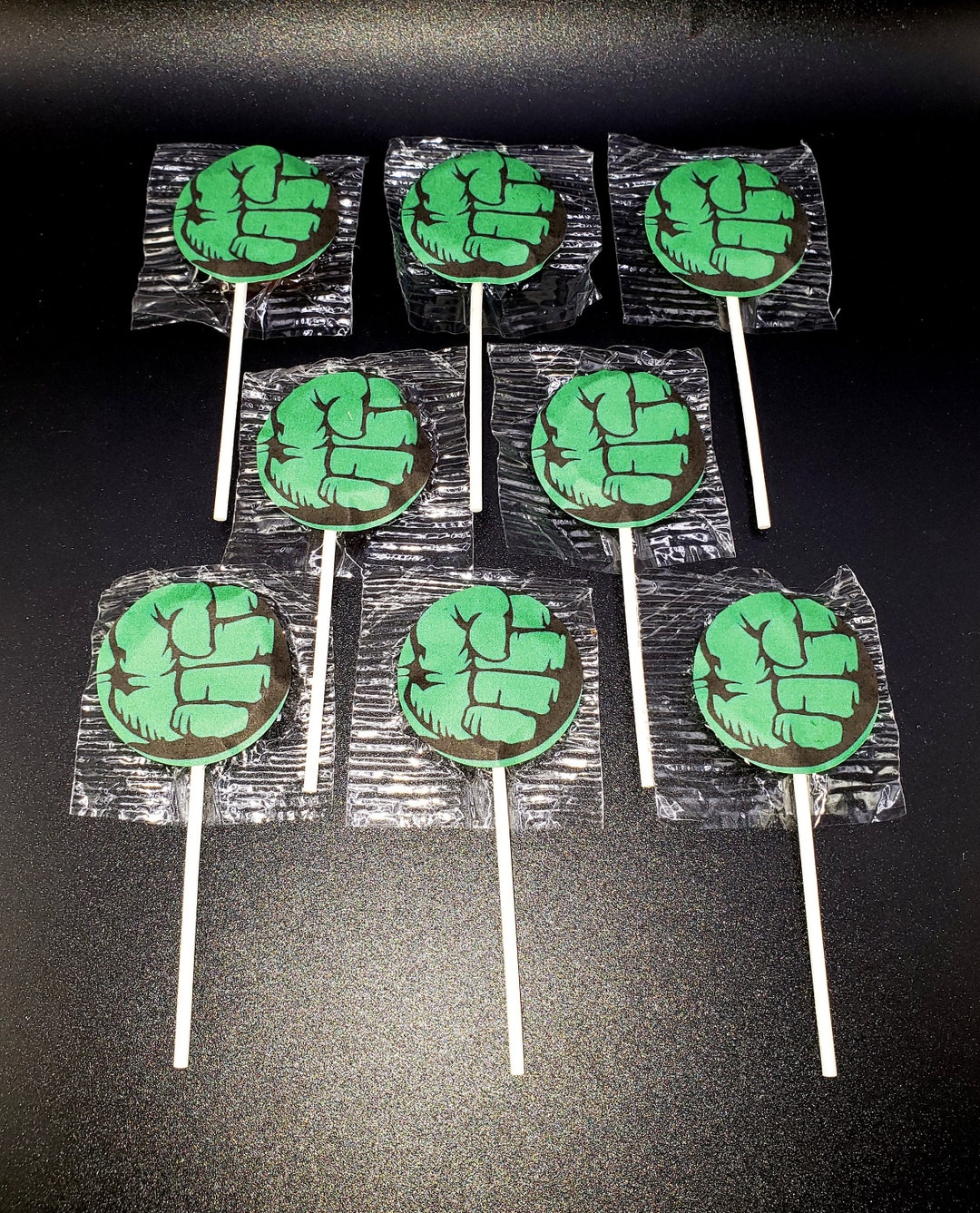 Incredible Hulk Suckers Lollipops Birthday Party Favors Pack of 8 or 12 ...