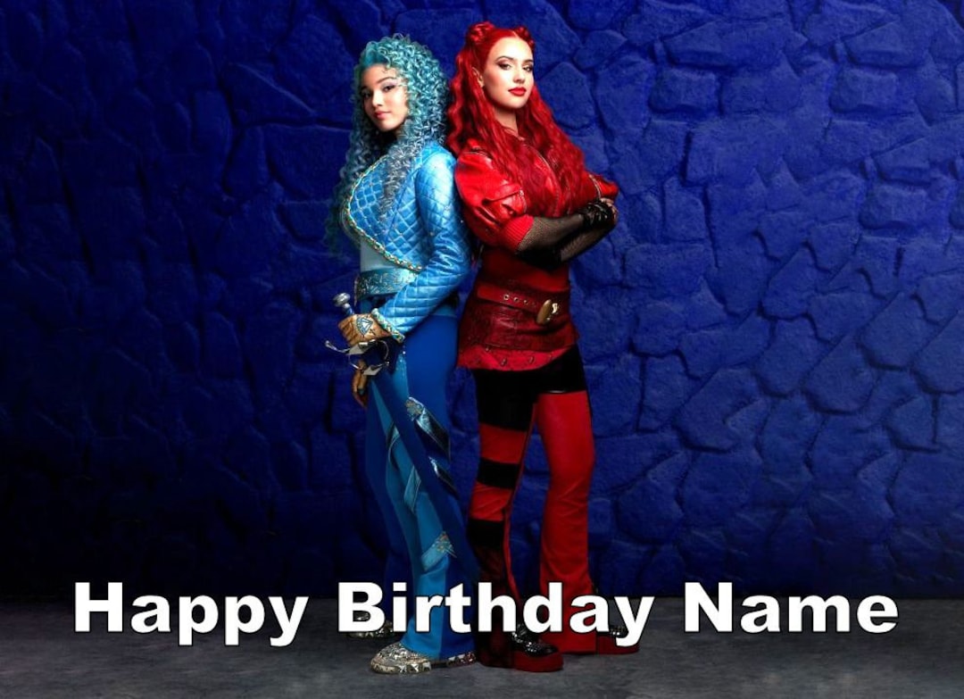 Descendants Rise of Red Edible Cake Topper 1/4 Sheet Personalized - Etsy