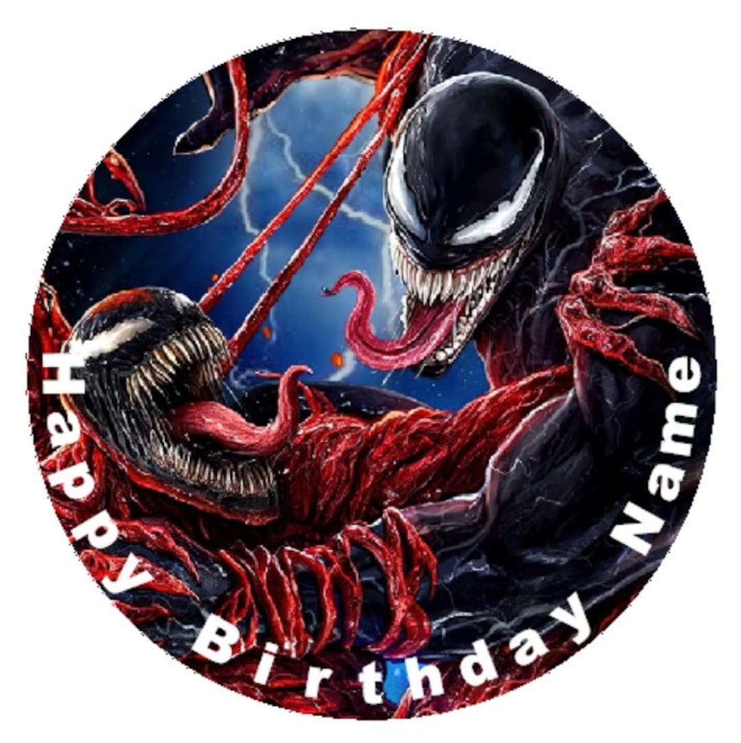 Venom Vs Carnage Edible Image Birthday Cake Topper 8" Round ...
