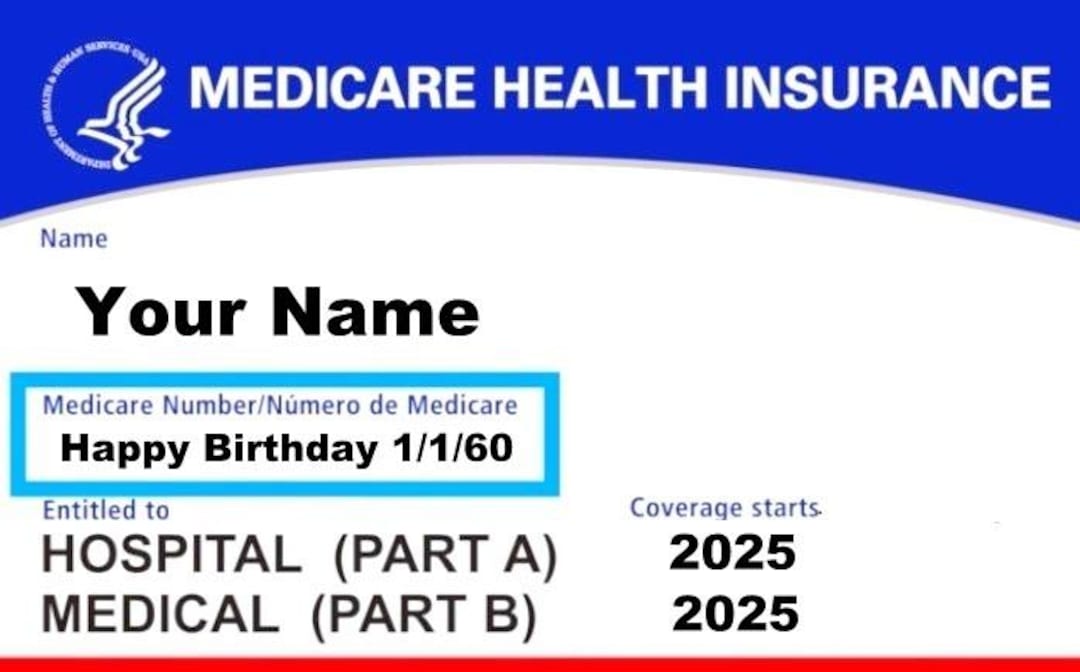Medicare Card Edible Image Cake Topper 1/4 Sheet Personalized - Etsy