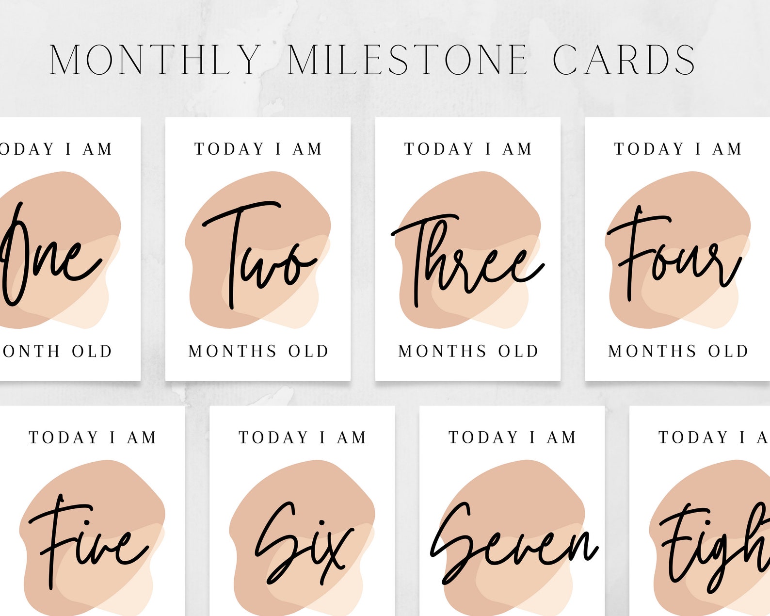 Baby Milestone Cards, Printable Milestones, Baby Milestone, Printable ...