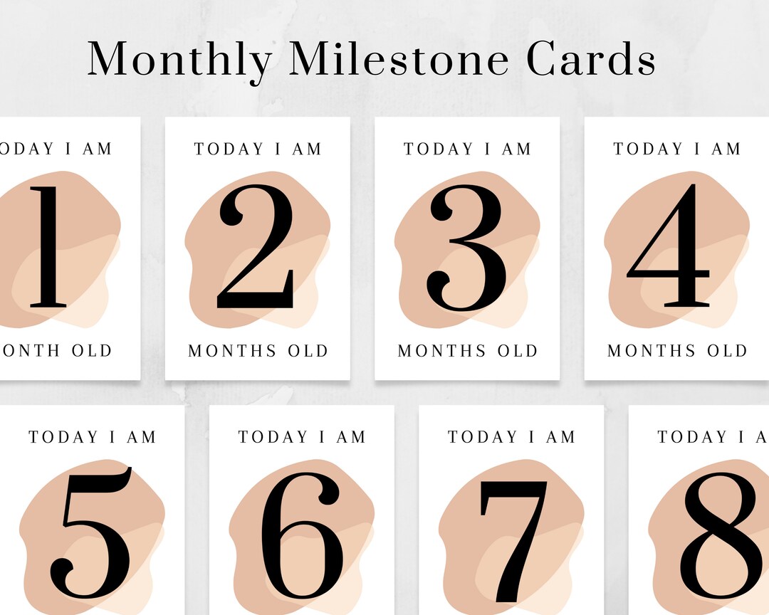 Baby Milestone Cards, Hitos imprimibles, Baby Milestone, Tarjetas ...