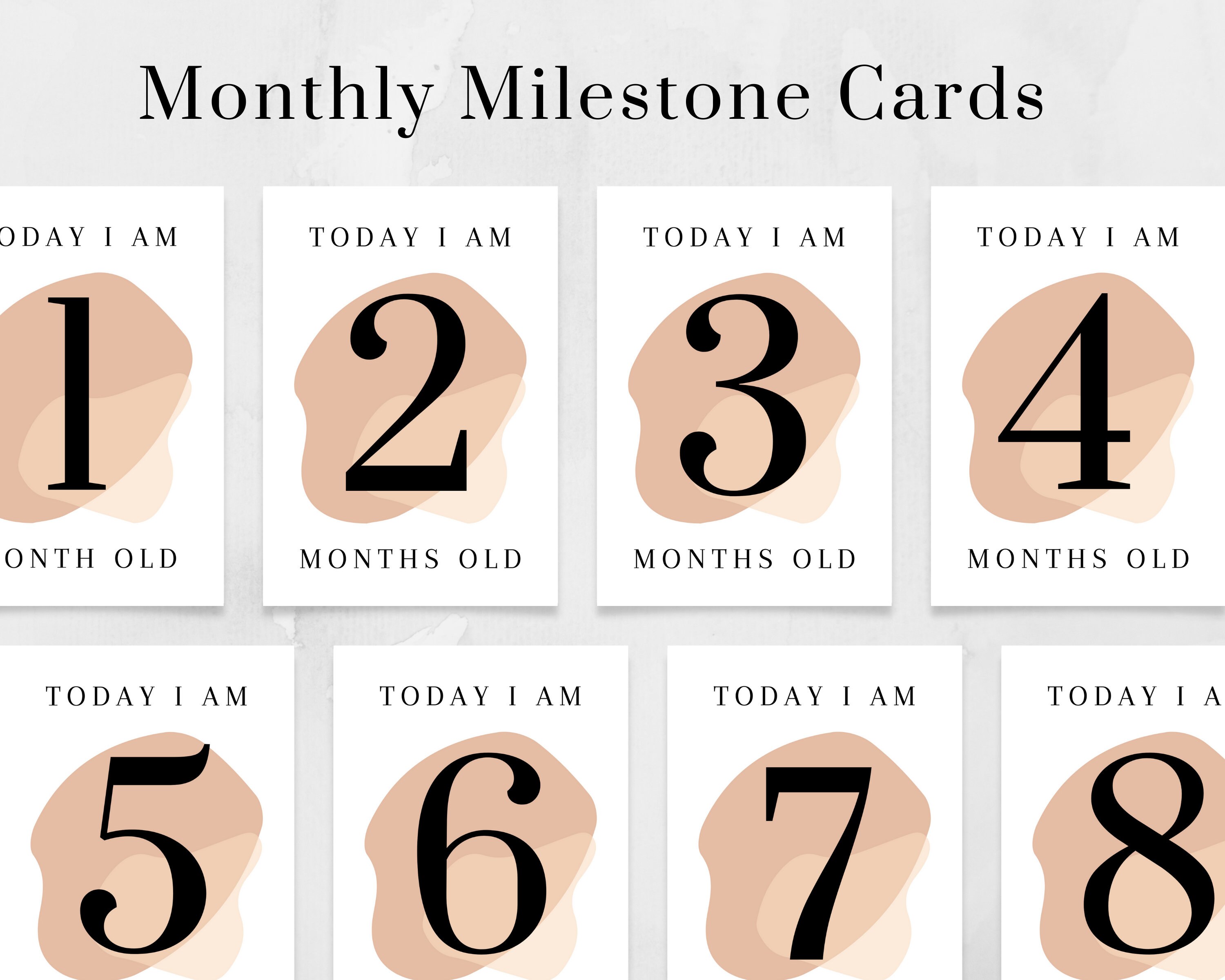 Baby Milestone Cards, Printable Milestones, Baby Milestone, Printable ...