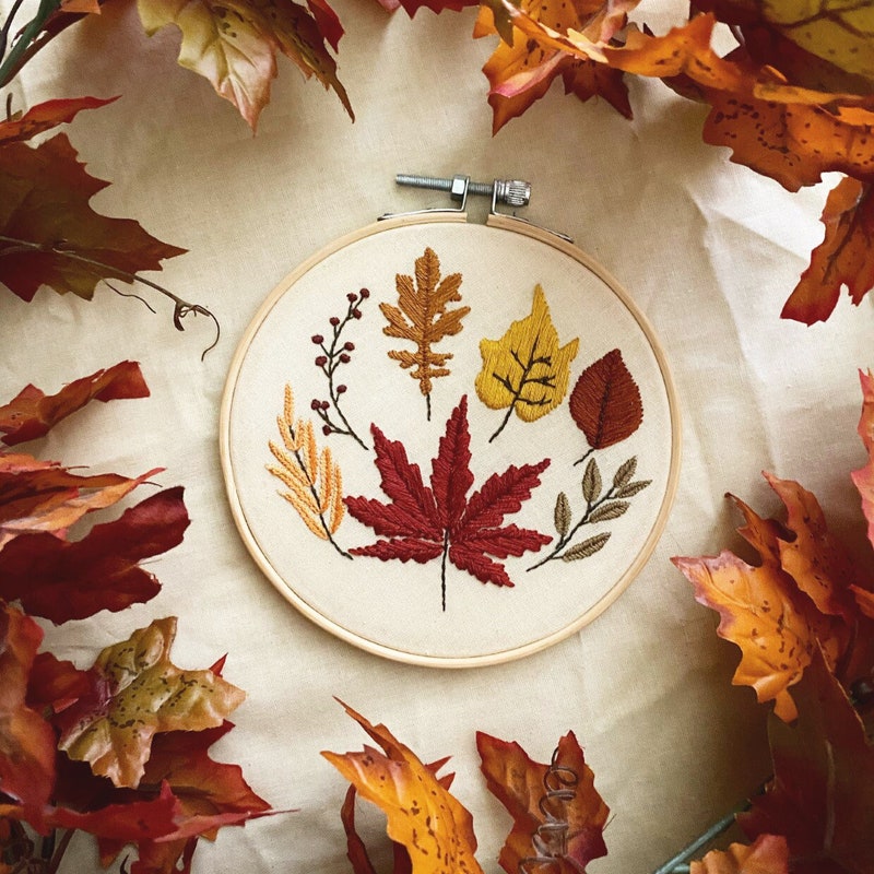 Fall Embroidery Kits - Etsy