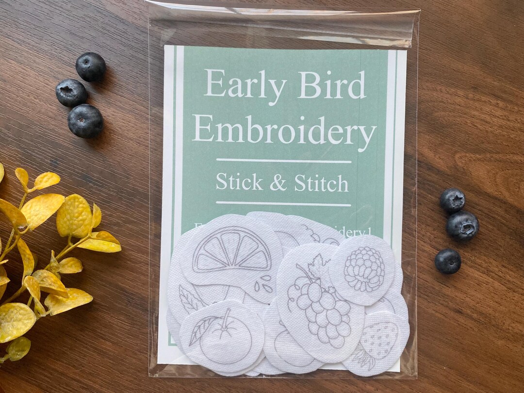 Fruit Embroidery Stick and Stitch Patterns: Summer Food Designs - Etsy