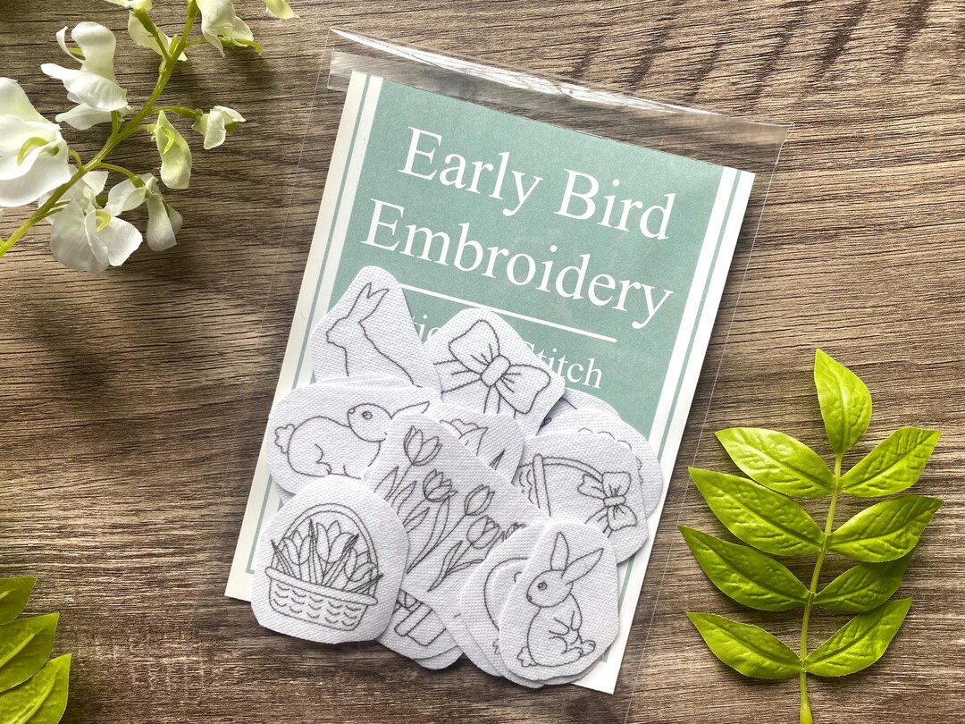 Easter Stick and Stitch Embroidery Patterns Spring Dissolvable Adhesive ...