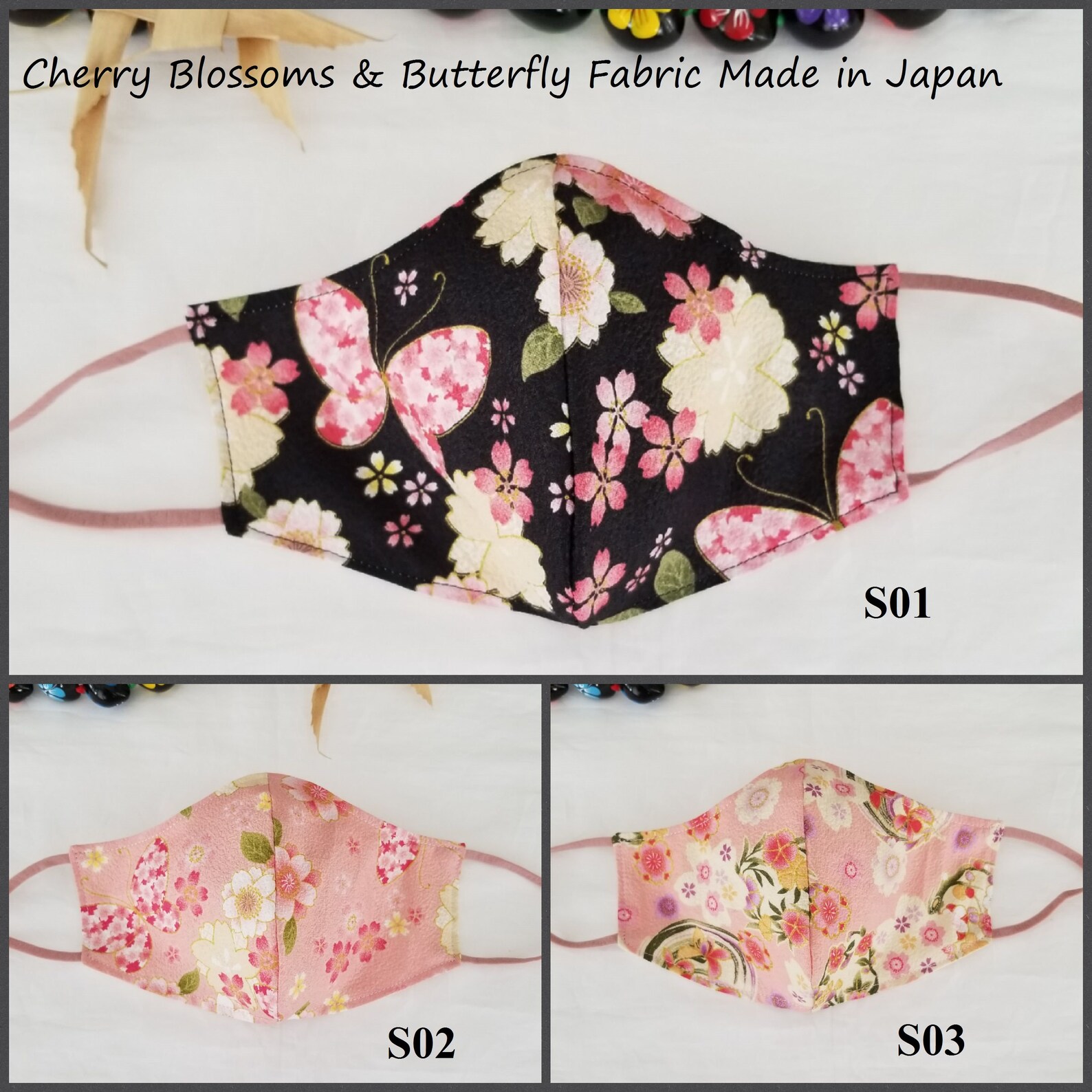 3 Layers Stylish Face Masks Comfortable Fabric Causal to Go - Etsy