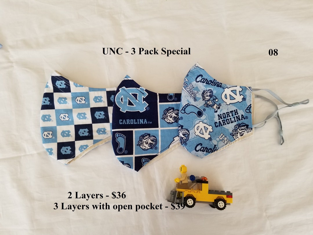 University of North Carolina, Lacrosse and Tar Heels Face Masks With ...