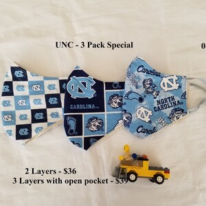University of North Carolina, Lacrosse and Tar Heels Face Masks With ...