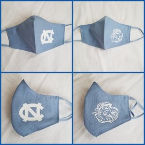 University of North Carolina, Lacrosse and Tar Heels Face Masks With ...