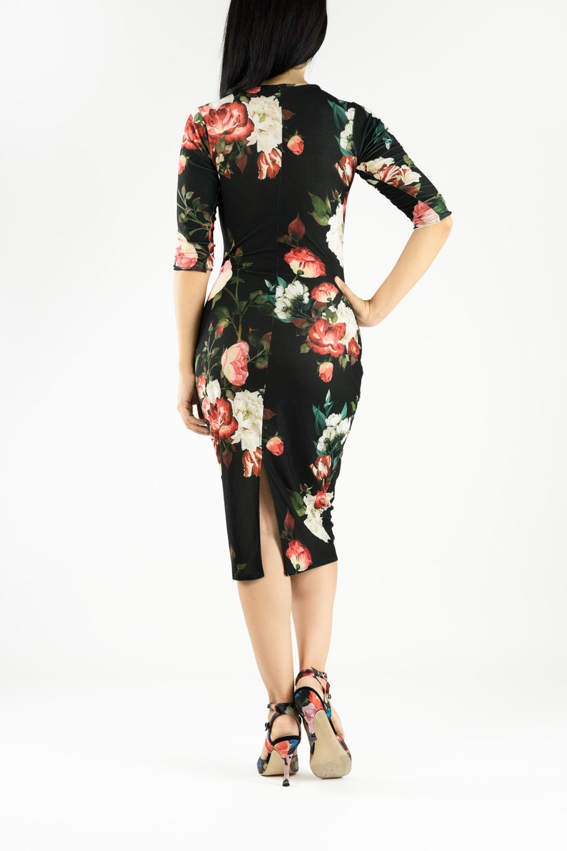 Floral Tango Dress, Argentine Tango Dress, Tango Ballroom Dress ...
