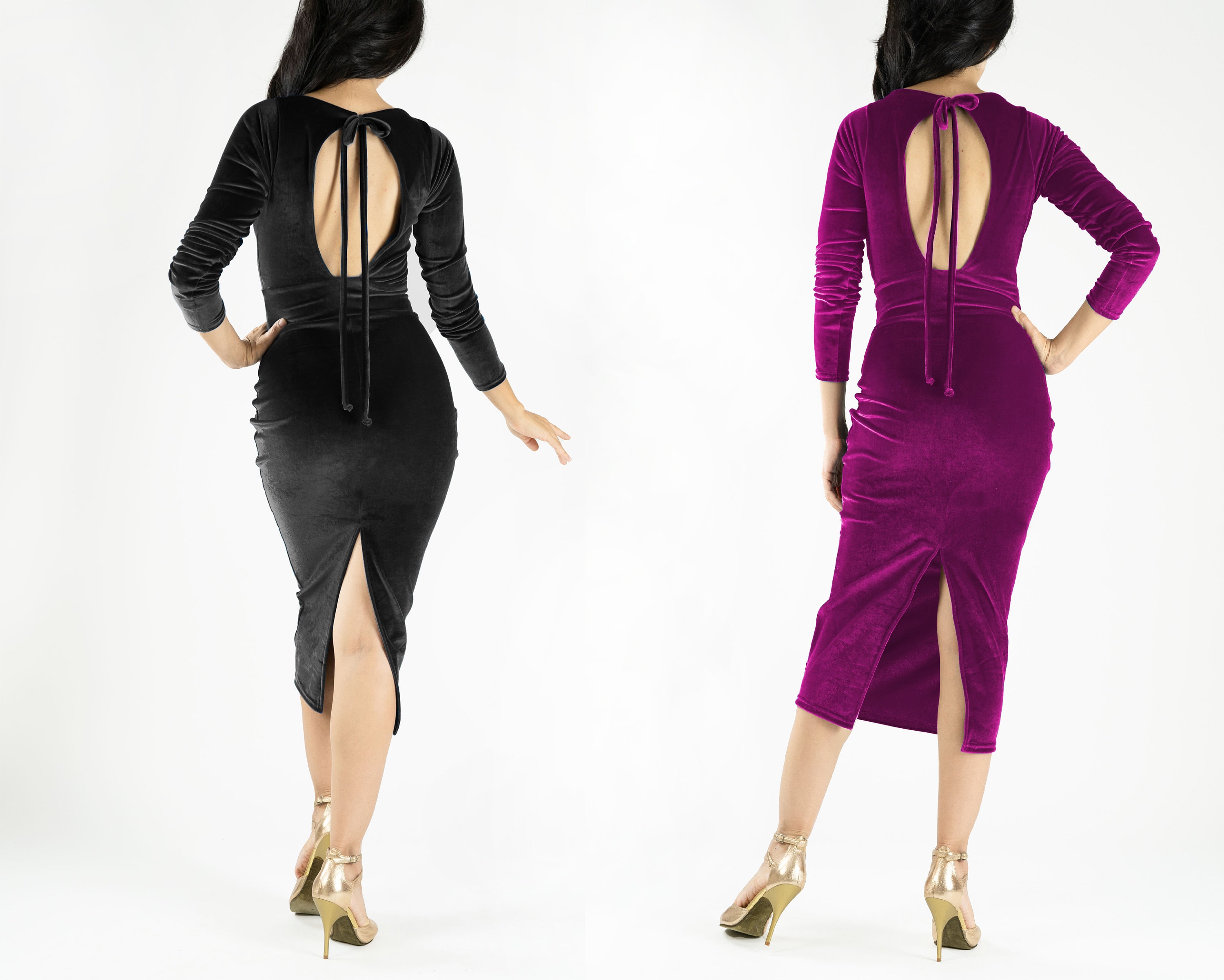 Different Colors ''maeve'' VELVET Tango Dress, Argentine Tango Dress ...