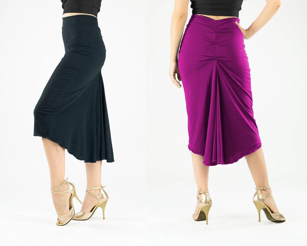 Different Colors Reversible ''vina'' Tango Skirt, Fishtail Skirt ...