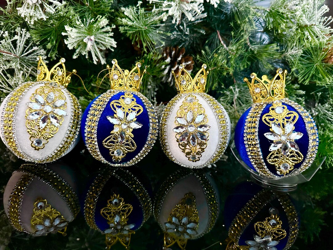Gold Crown Christmas Tree Bauble, Christmas Gift, Wedding Decoration ...