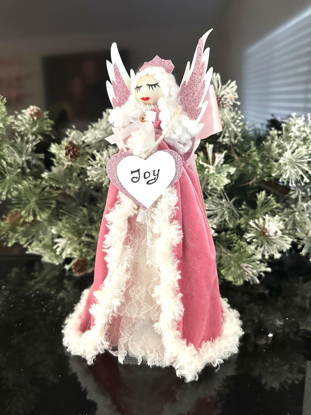 Christmas Angel, Standing Christmas Doll, Christmas Decoration, Velvet ...