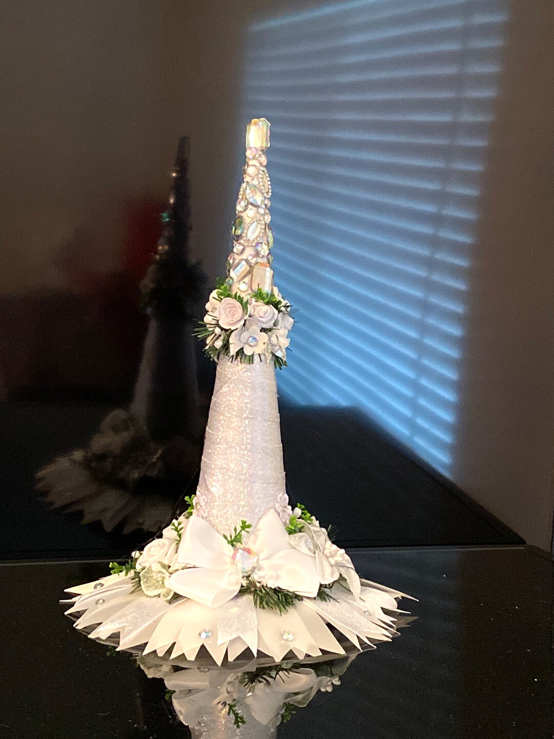 Handmade Iridescent Mini Christmas Tree, Unbreakable Holiday Decor ...