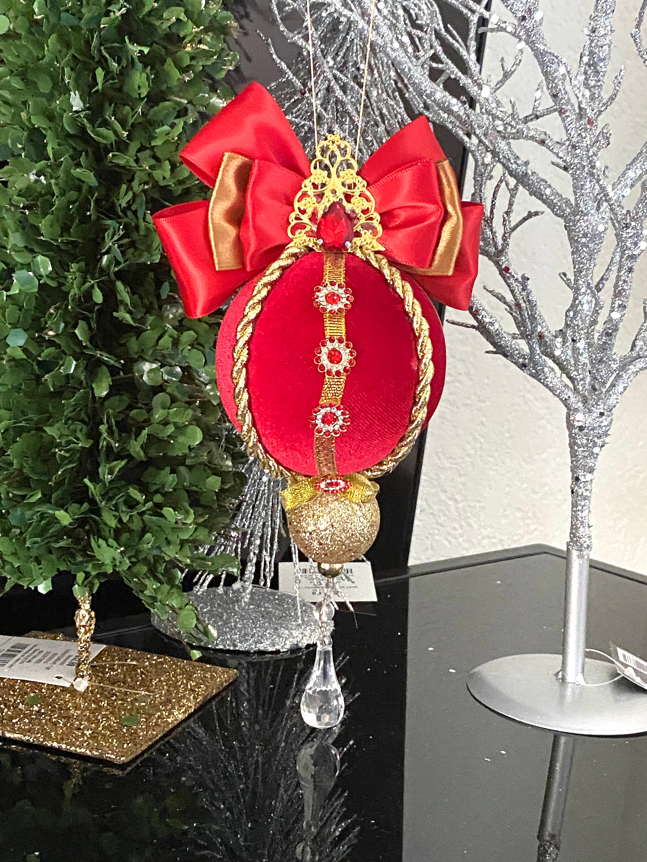 Red Christmas Ballred and Gold Tree Ornament Red and Gold - Etsy