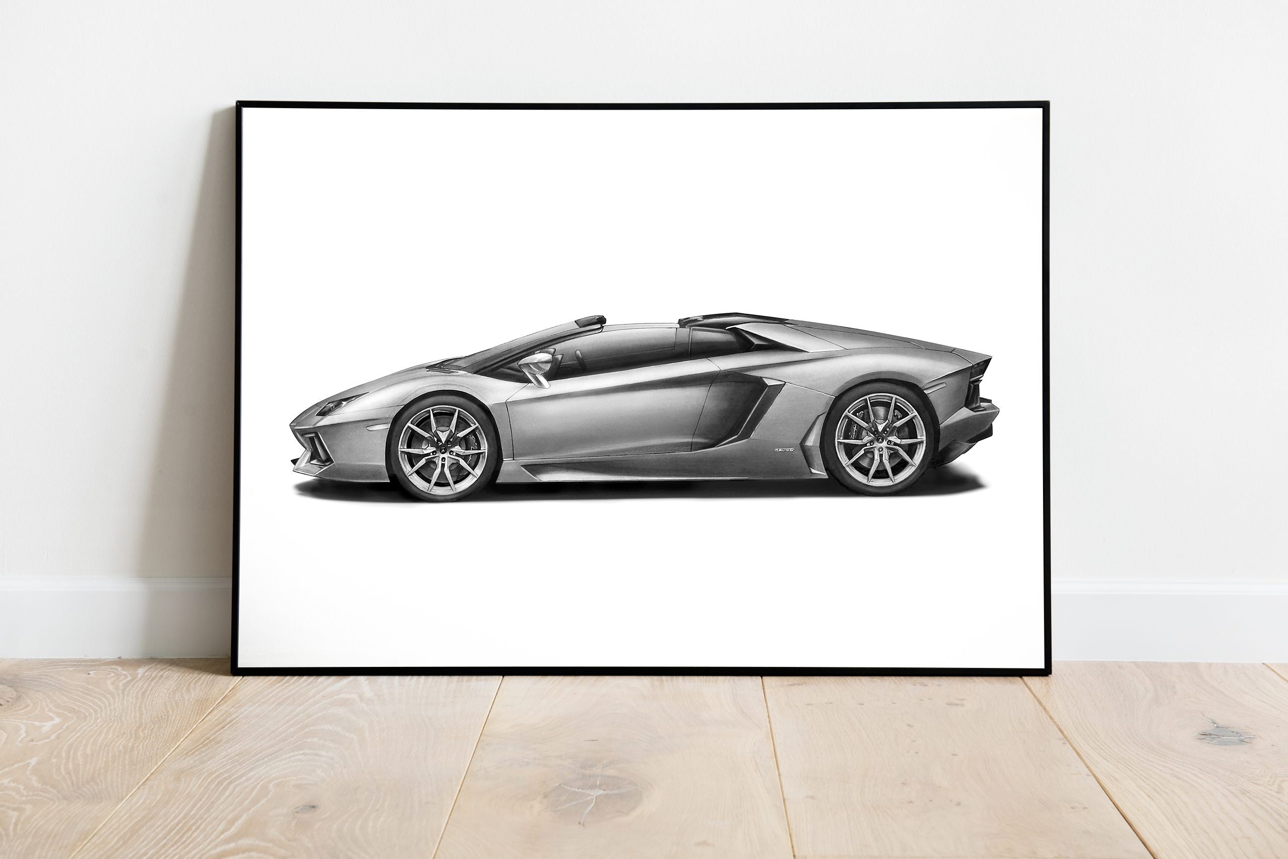 Lamborghini Aventador Roadster Art Print - Etsy