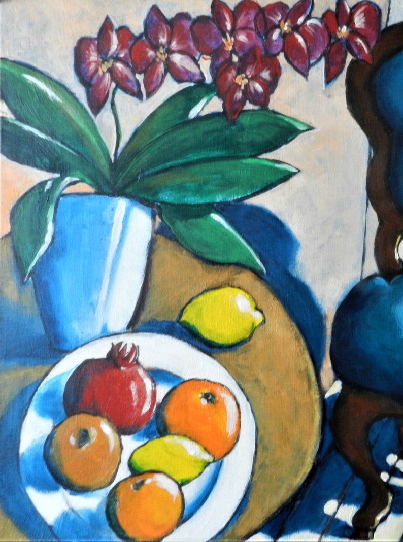 Still Life With a Blue Chair - Etsy