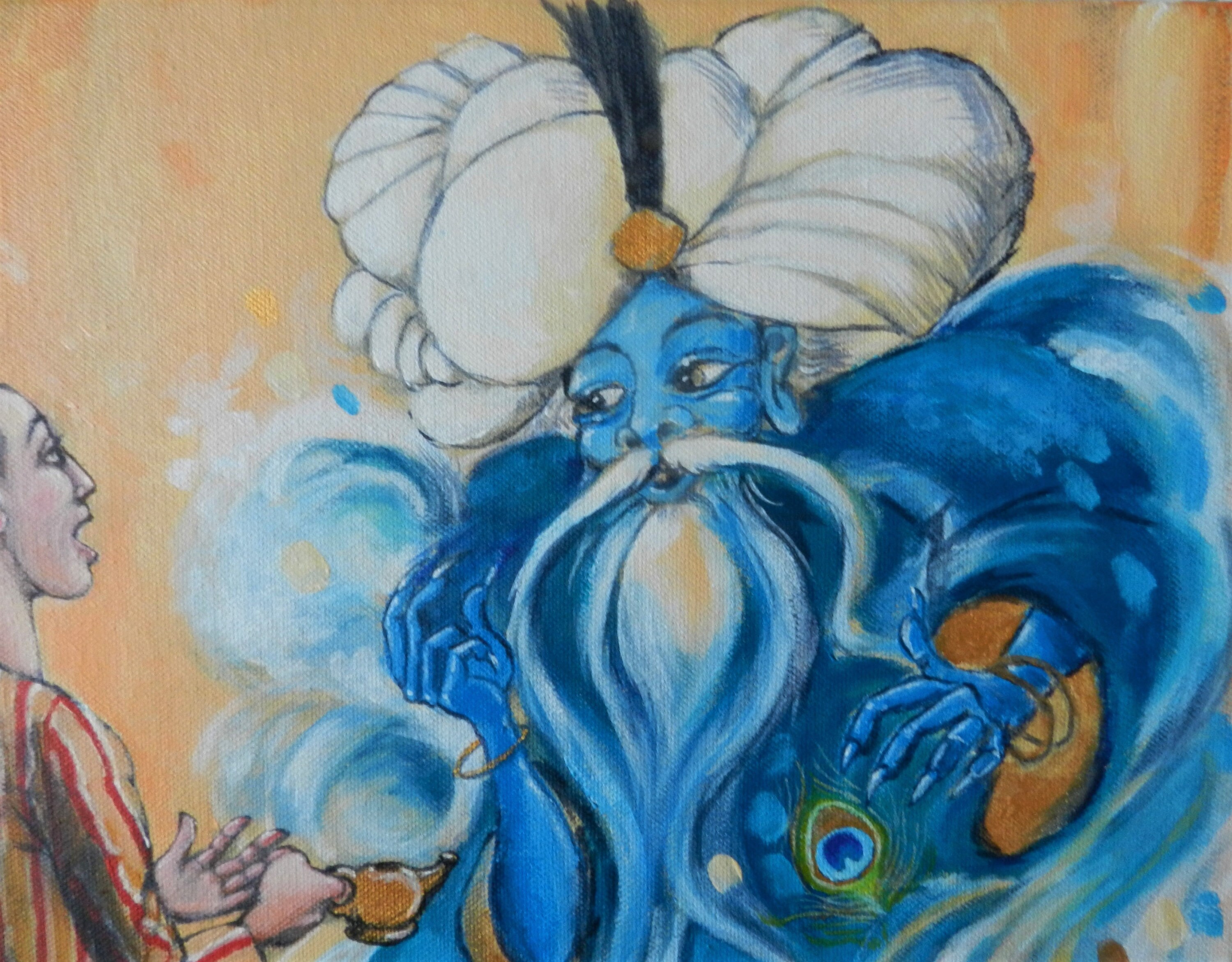 Aladdin and the Genie of the Lamp - Etsy