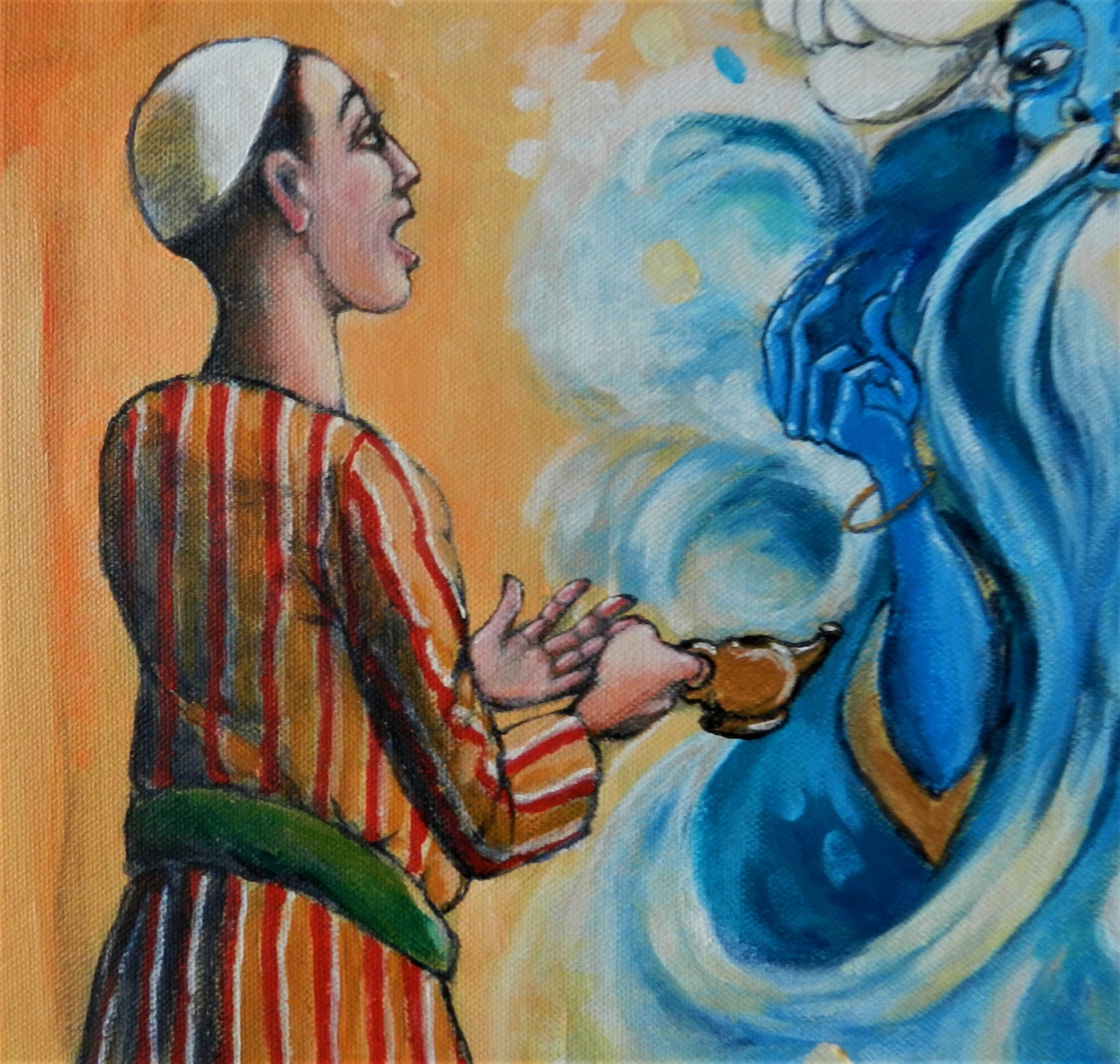 Aladdin and the Genie of the Lamp - Etsy