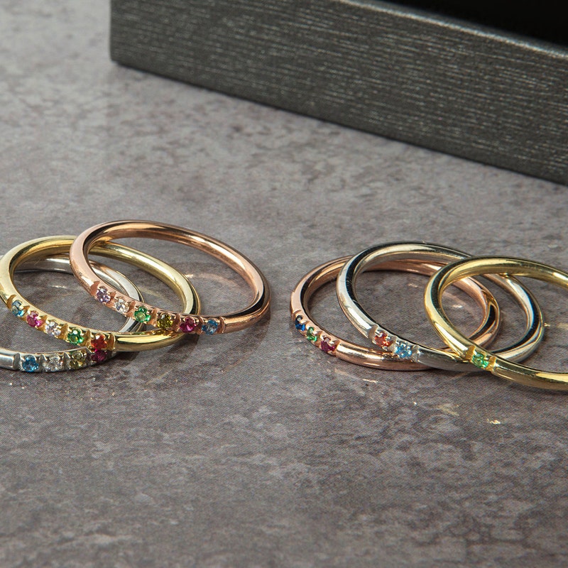 Birthstone Ring - Etsy