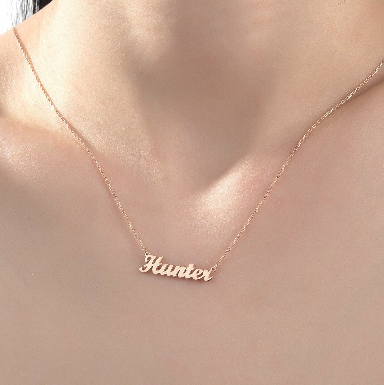 Gold Custom Name Necklace Personalized Gifts Silver Name Necklace Gift for Mother Birthday Gift Graduation Gift Valentines Day Gifts Etsy