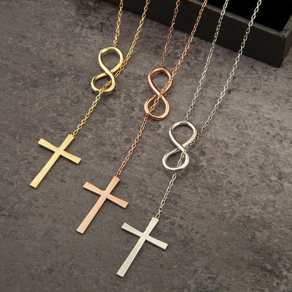 Infinity Cross Necklace - Etsy