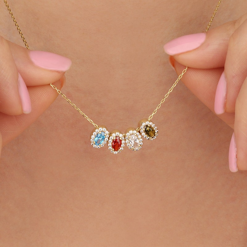 Birthstone Necklace - Etsy