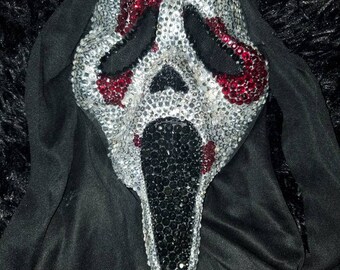 Bling Scream Mask Ghost Face Halloween Crystal Unique Cosplay - Etsy