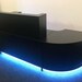 Reception Desk,led Lights Remote Control. Black Retail Counter Table ...