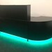 Reception Desk,led Lights Remote Control. Black Retail Counter Table ...