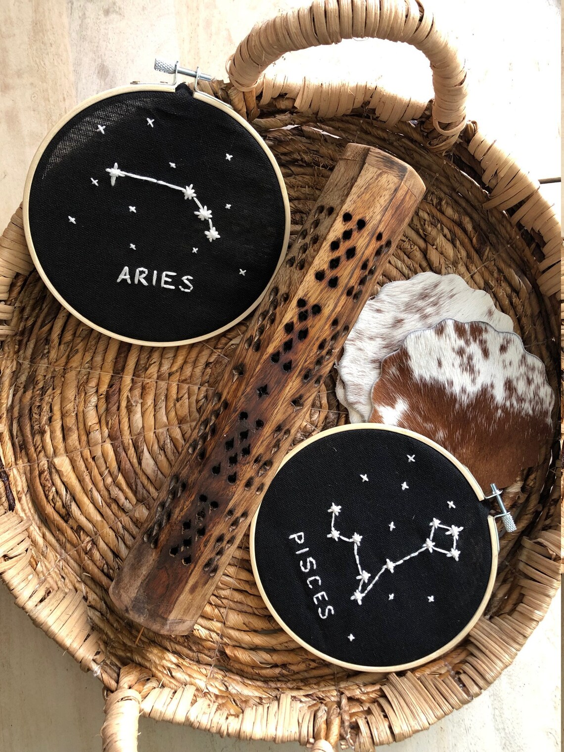 Constellations Embroidery Art | Zodiac | - Etsy