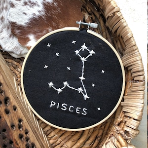 Constellations Embroidery Art | Zodiac | - Etsy