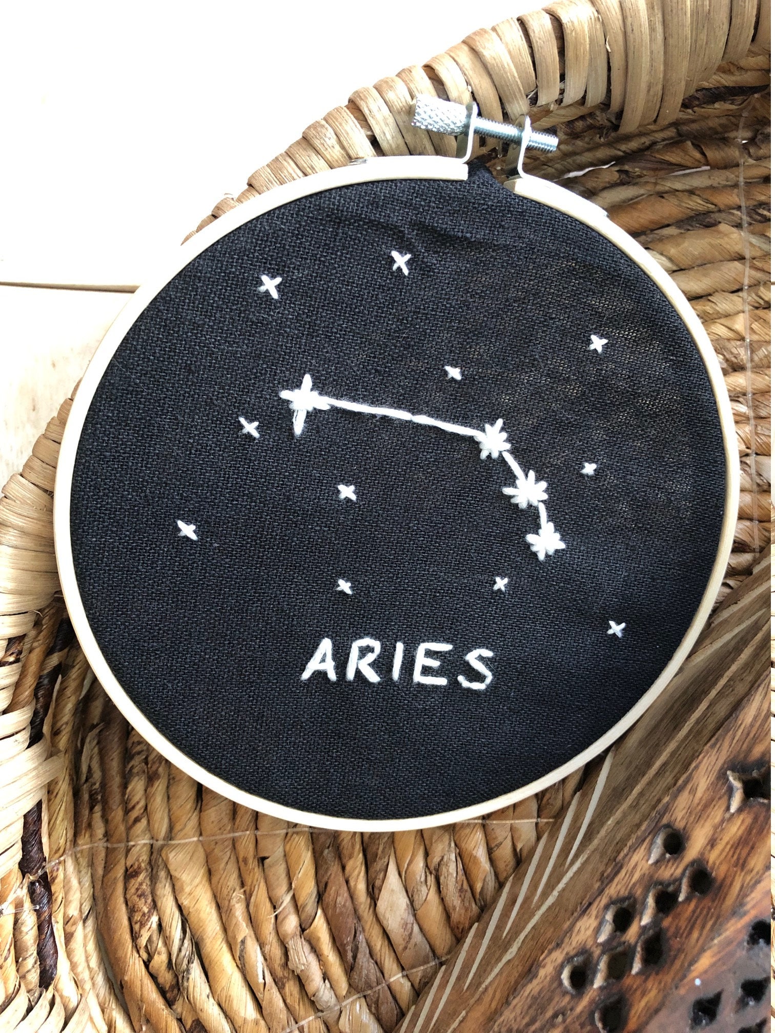 Constellations Embroidery Art Zodiac - Etsy