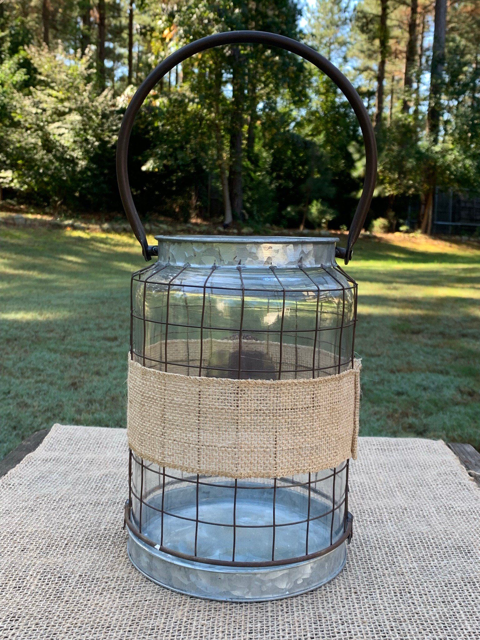 Chicken Wire Rapped Glass Jar With Handle and Hand-made - Etsy