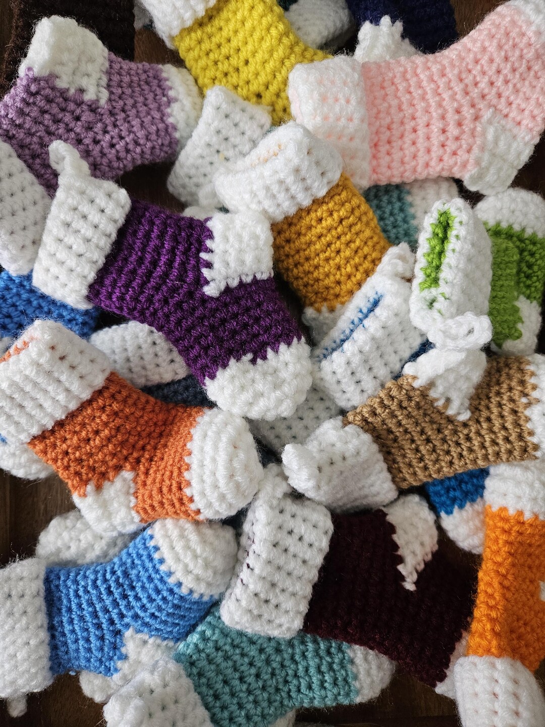 Crochet Mini Baby Booties Pattern: Nursery and Baby Shower Décor (PDF ...