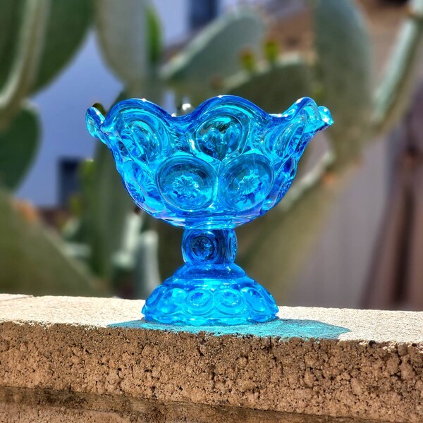 Blue Glass Compote - Etsy