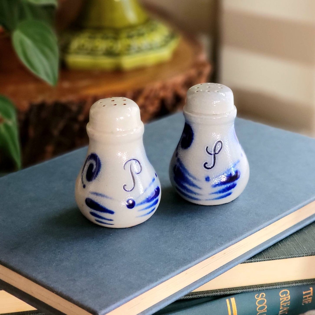 Salt Glazed Pottery Salt & Pepper Shakers, Pottery Salt Pepper Shakers ...