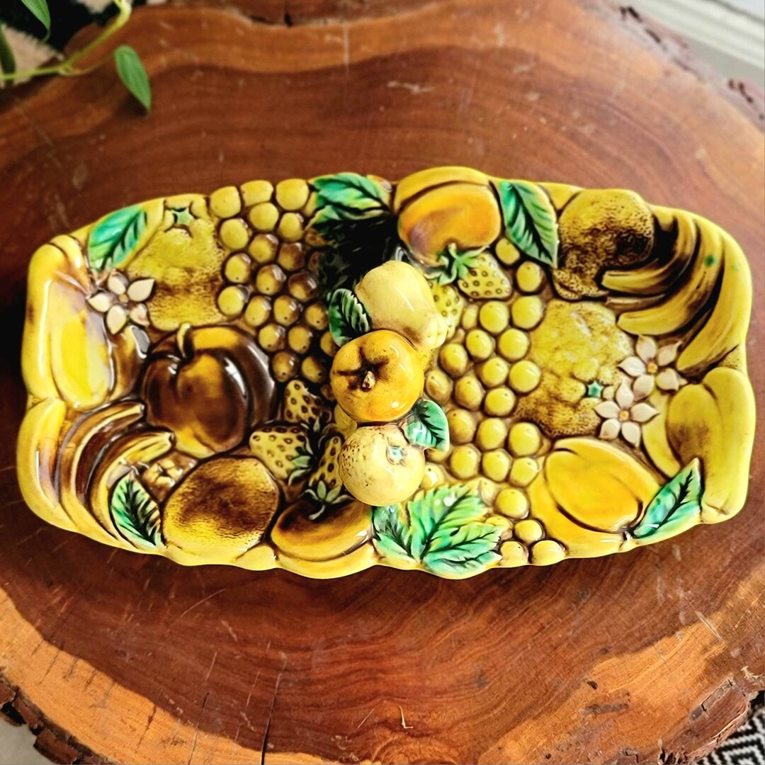 Lugene's Japan Majolica Fruits Divided Ceramic Relish - Etsy